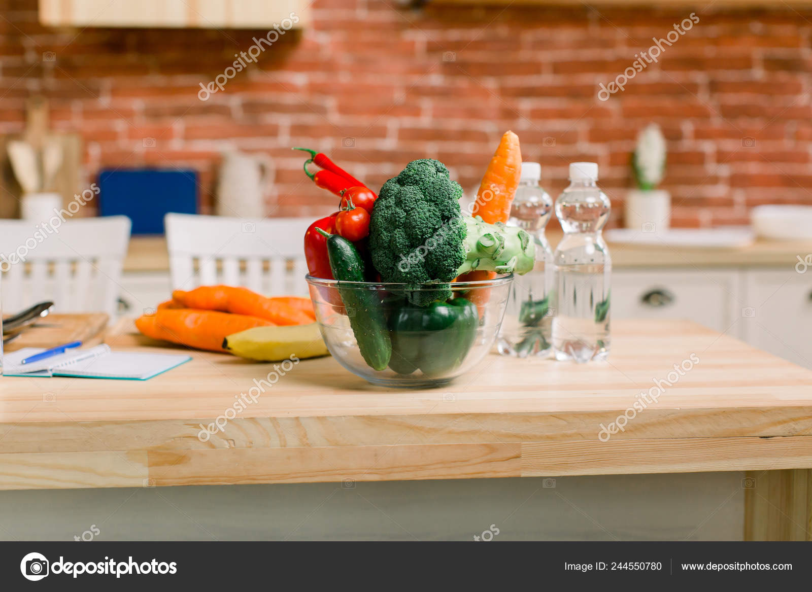 Healthy Eating Diet Concept Natural Food Table Stock Photo by ...