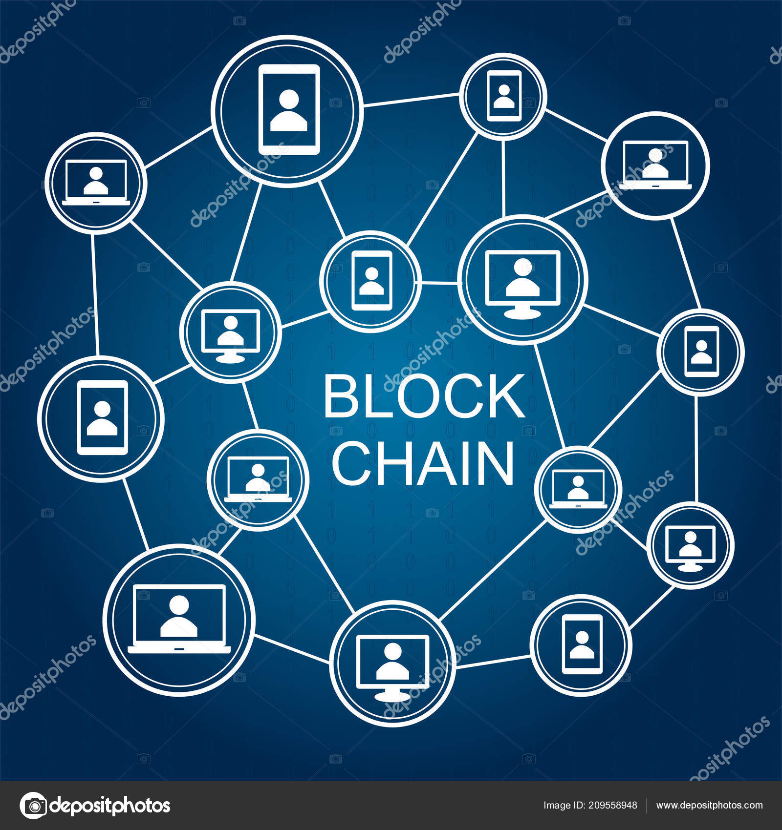 Block Chain Concept Abstract Network Connection Design Background Info ...
