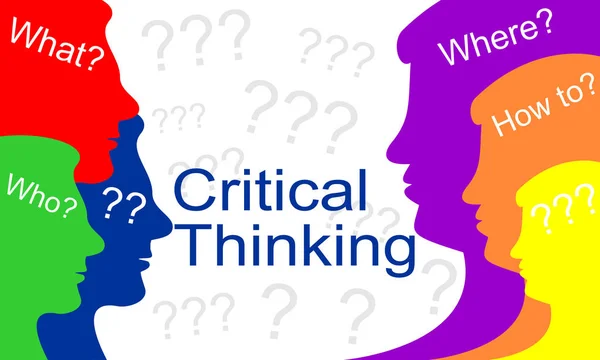 Critical thinking concept of creative solution. Brain storm problem ...