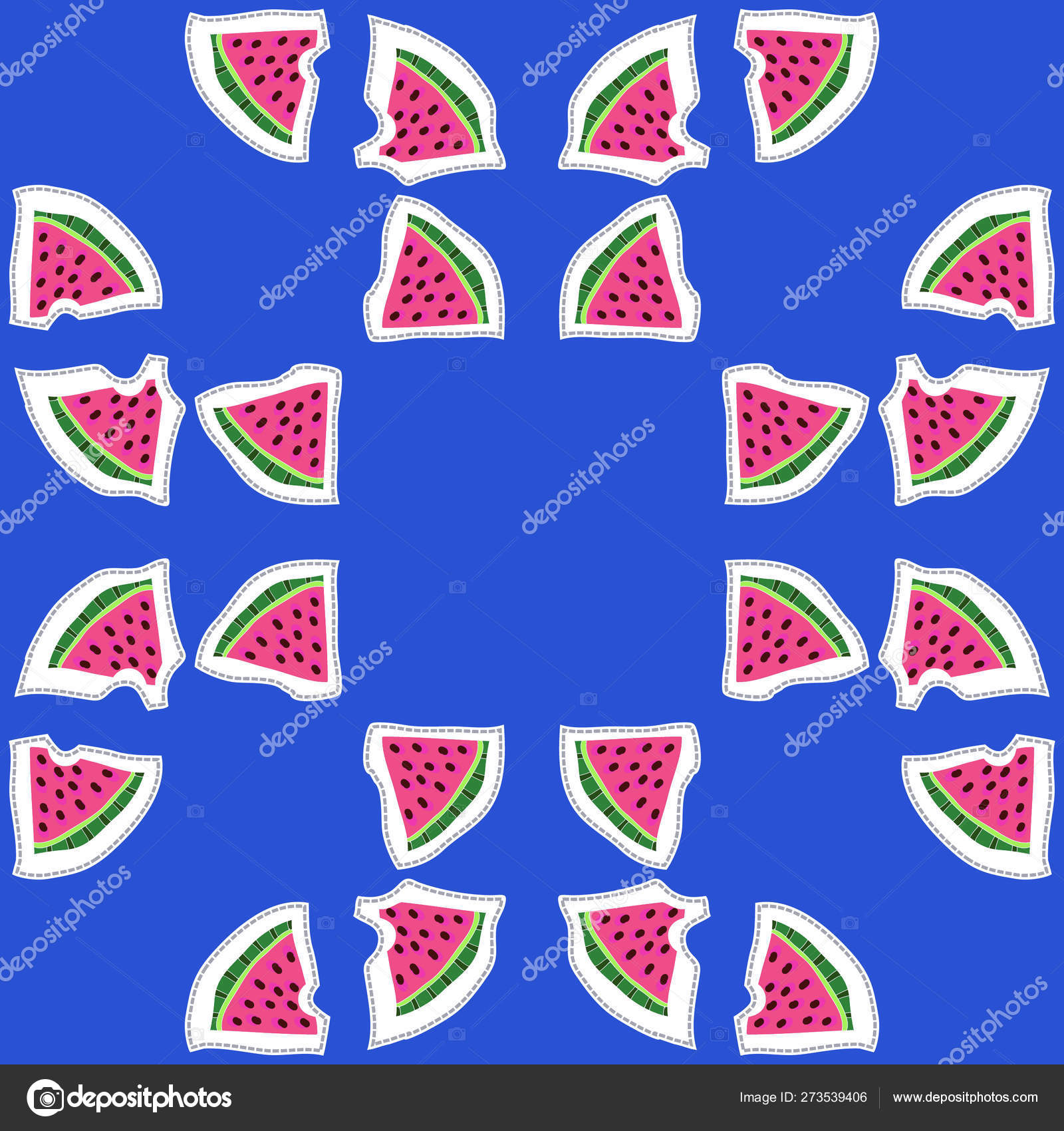 Cute Simple Background Watermelons Pieces Stock Vector by ©kuklaluda ...