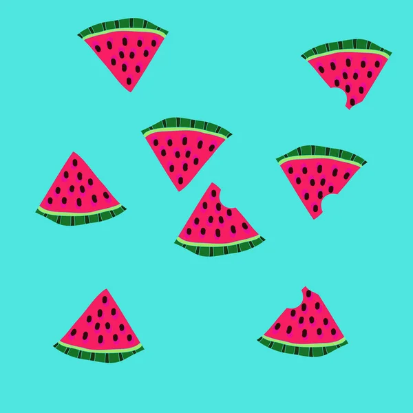 Cute Simple Background Watermelons Pieces Stock Vector by ©kuklaluda ...