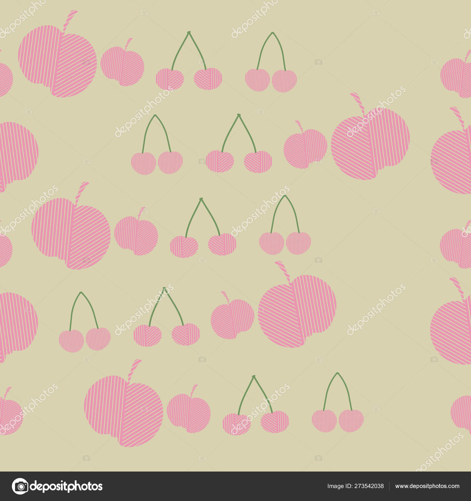 Cute Simple Background Apples Fruits Stock Vector Image by ©kuklaluda ...