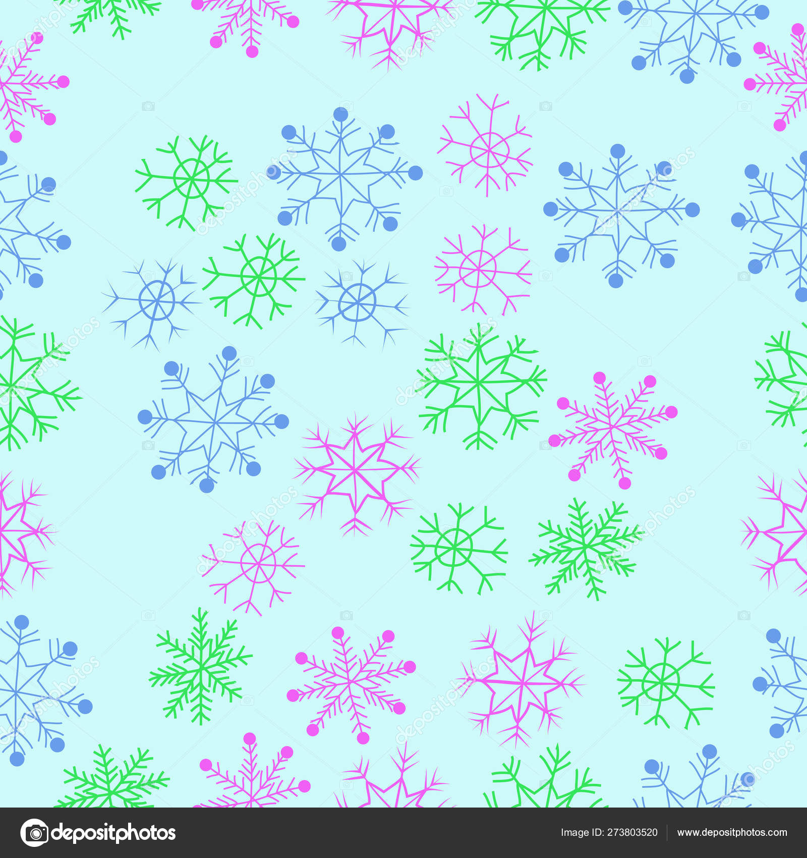 Cute Simple Winter Background Snowflakes Stock Vector Image by ...
