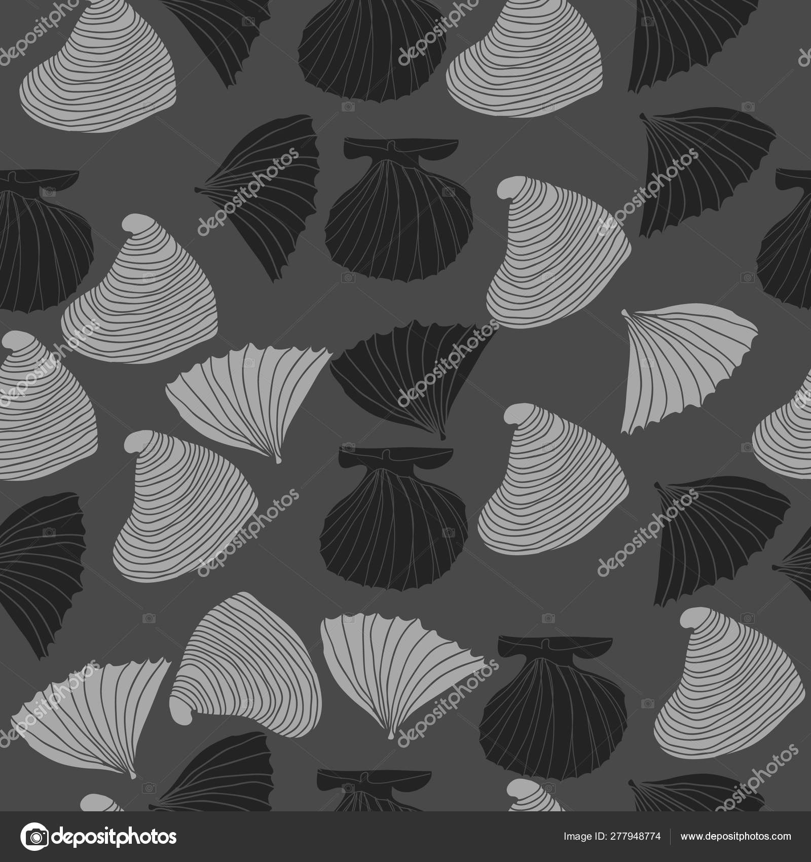 Seamless Abstract Shell Pattern Vector Background Stock Vector Image by ...