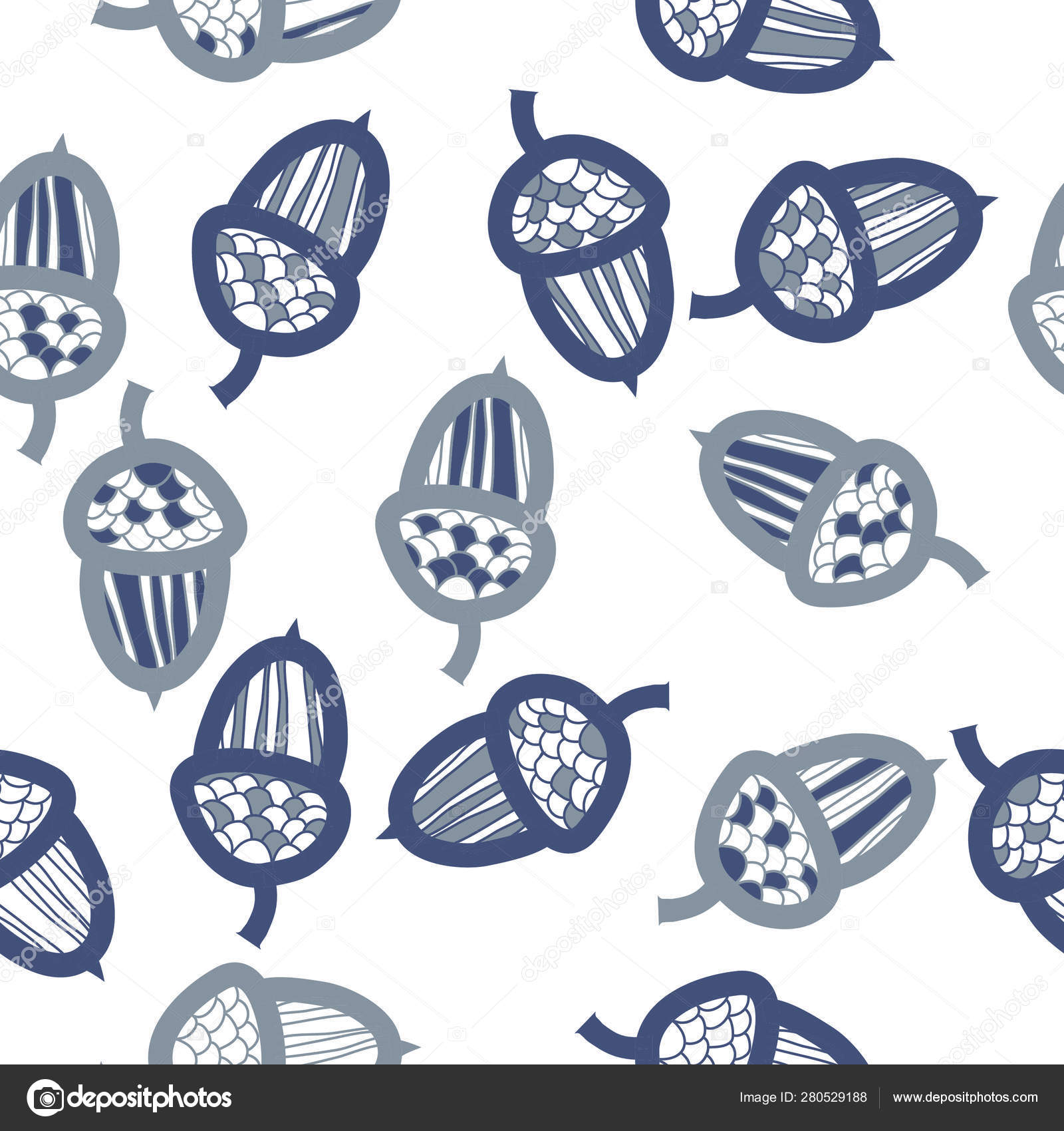 Colored Abstract Simple Acorns Pattern Stock Vector Image by ©kuklaluda ...