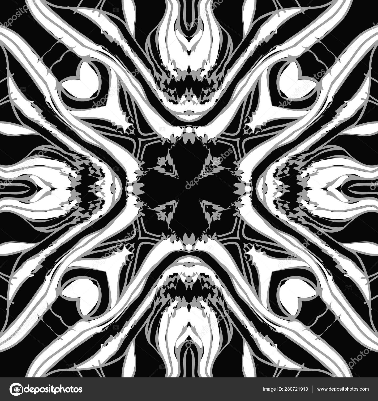 Circular Seamless Pattern Striped Motif Stripes Spots Waves Stars ...