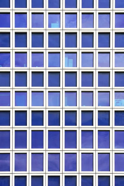 Glass blue square Windows of facade modern city business building ...
