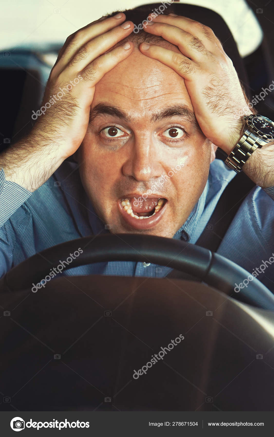 Scared Screaming Man