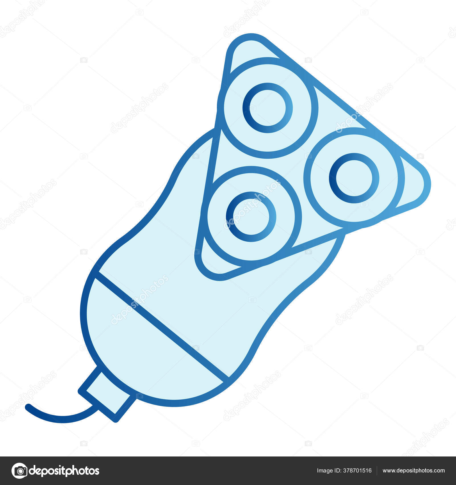 Shaver flat icon. Shaving machine blue icons in trendy flat style ...