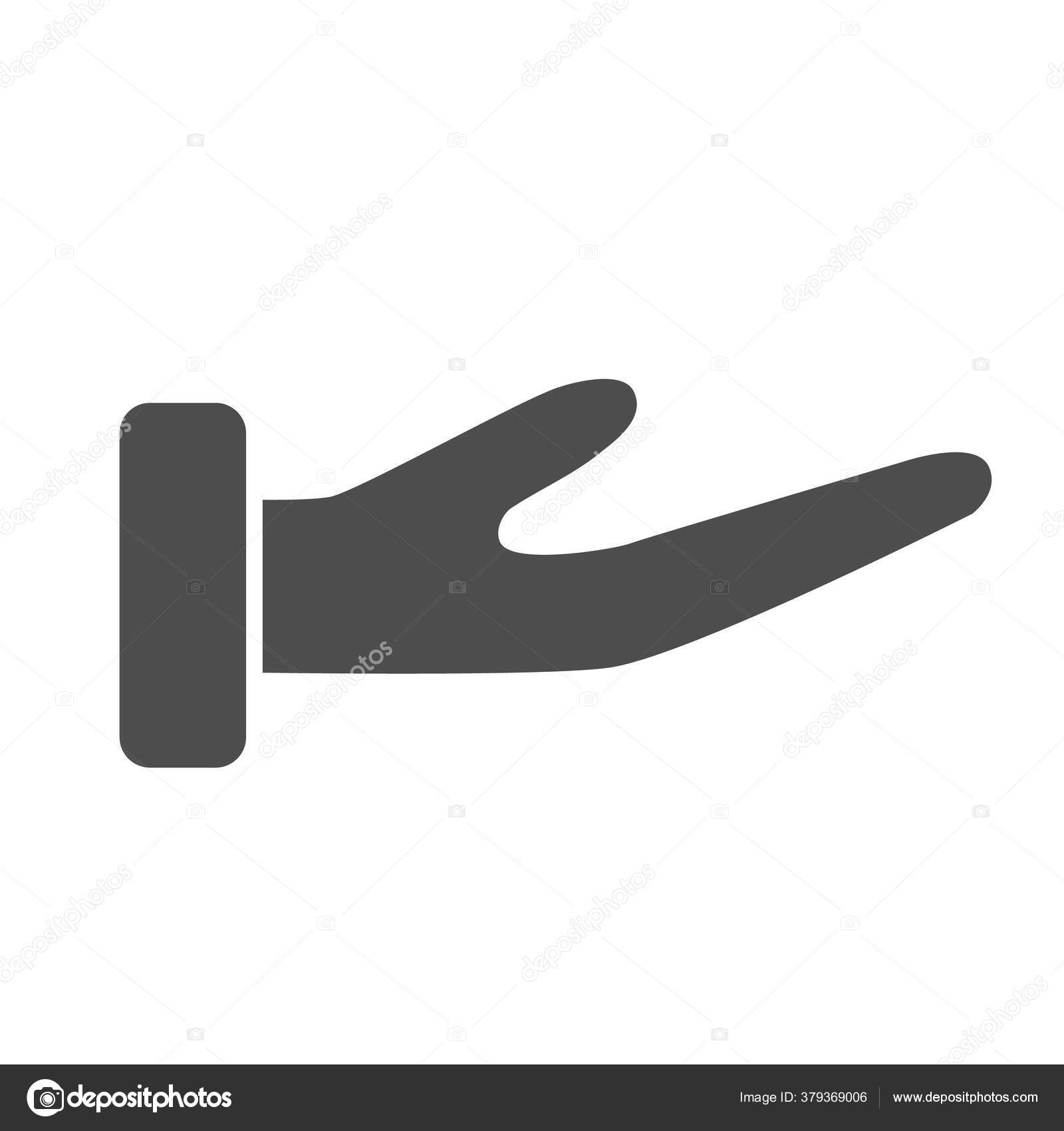 Human hand support gesture solid icon, gestures concept, receiving or ...