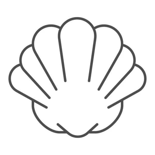 Seashell thin line icon, animal and underwater, shell sign vector ...