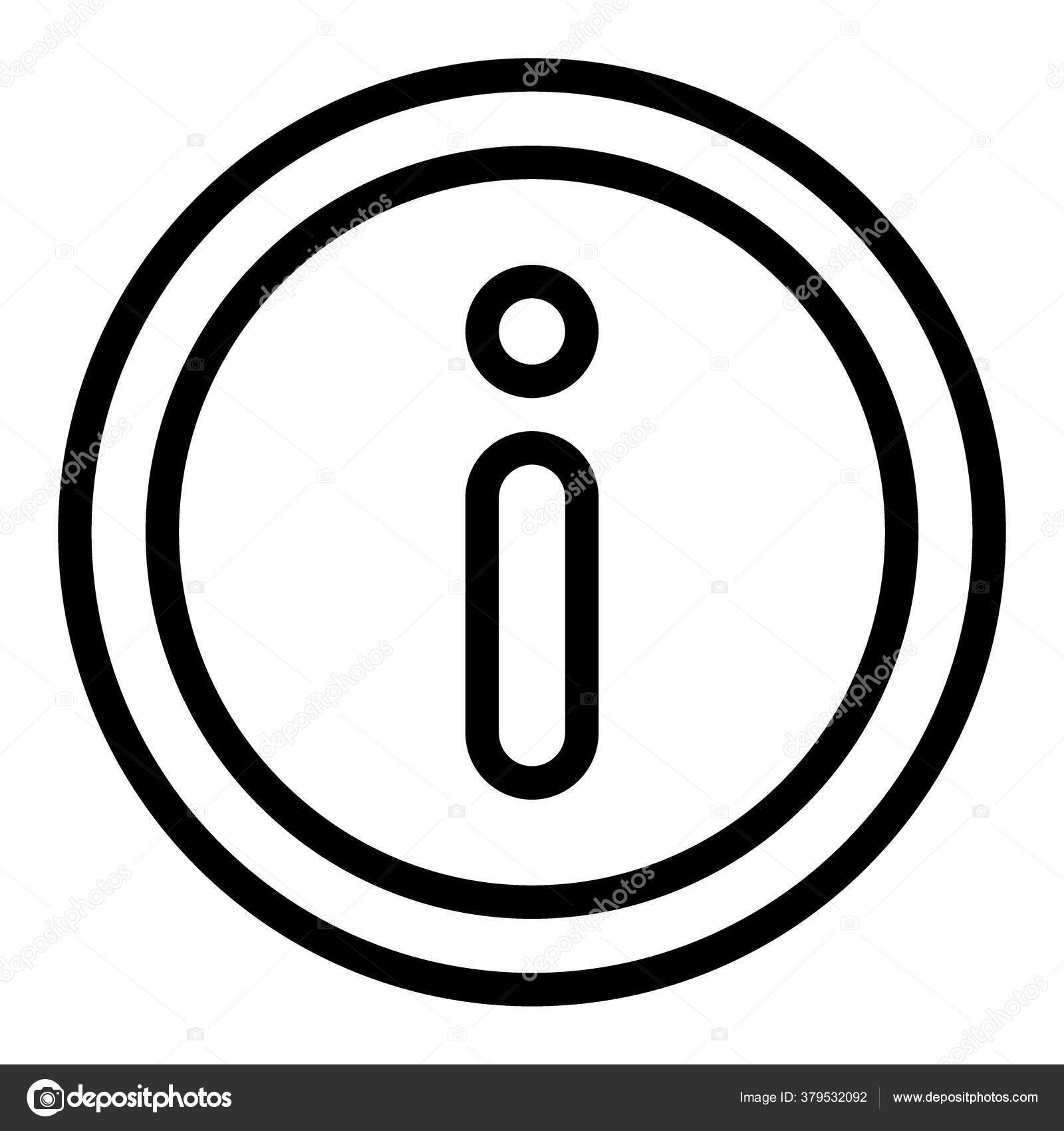 Information symbol in circle line icon. Info sign vector illustration ...