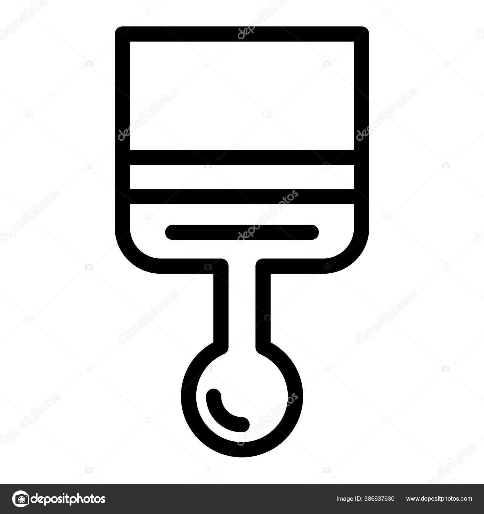 Paint brush line icon. Painter tool vector illustration isolated on ...
