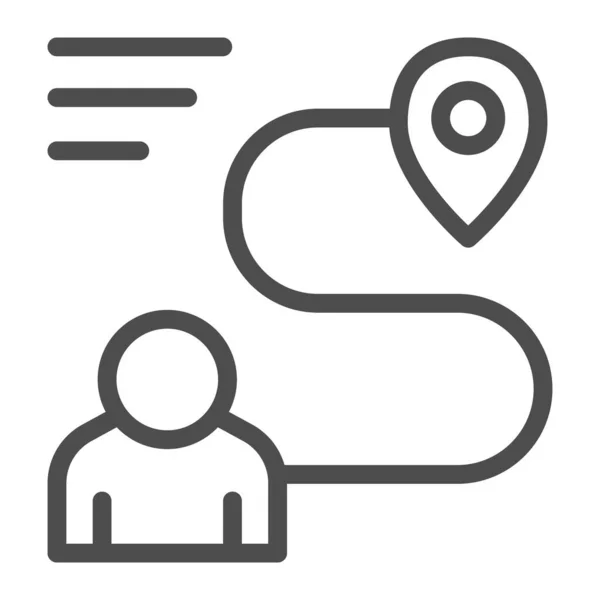 Police location line icon. Police station gps vector illustration ...