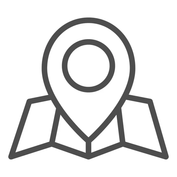 Police location line icon. Police station gps vector illustration ...