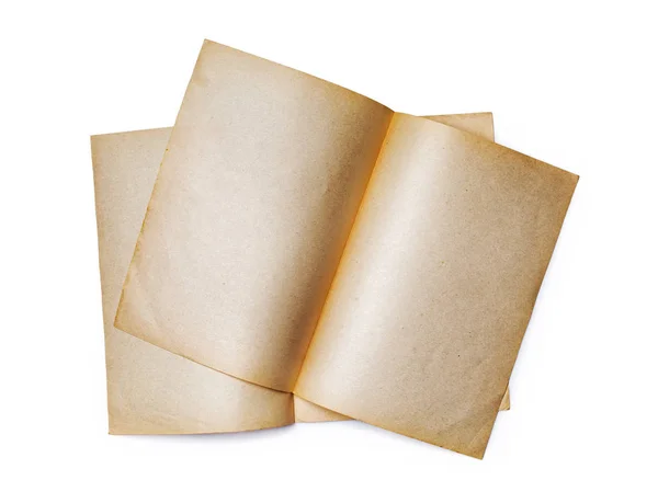 Mockup Empty Old Vintage Paper Sheets Clip Isolated White Background ...