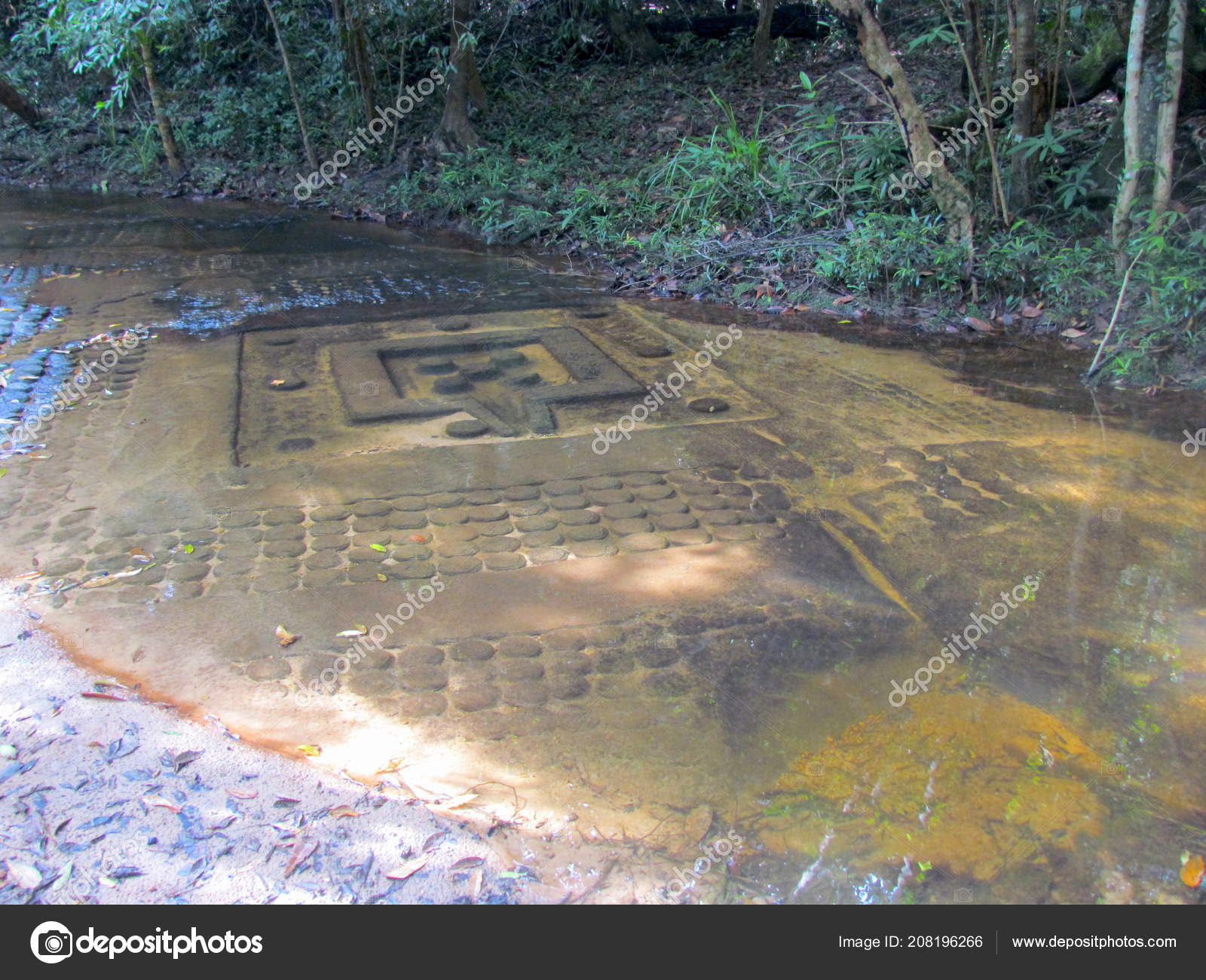 Riverbed Carving River Thousand Lingas Kbal Spean Khmer Relics Angkor ...