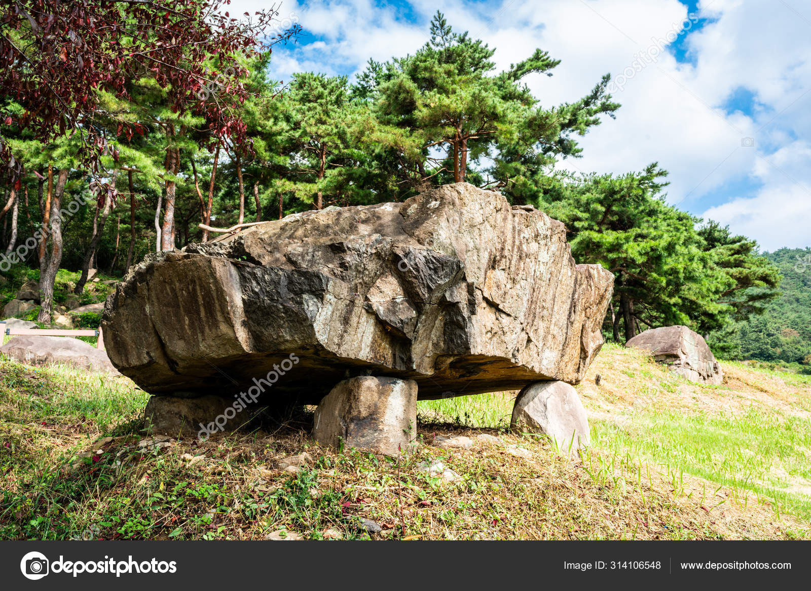 Dolmen in Gochang dolmens site from neolithic in Gochang South K ...