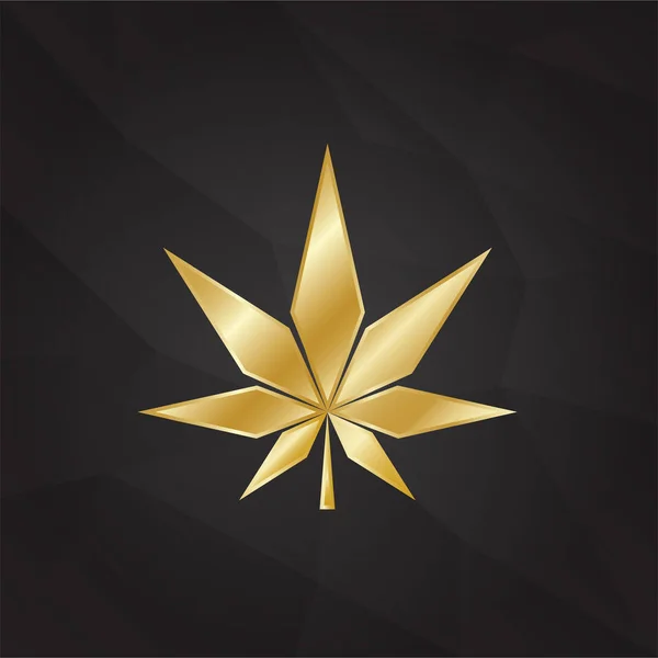 Gold marijuana leaf Vector Art Stock Images | Depositphotos