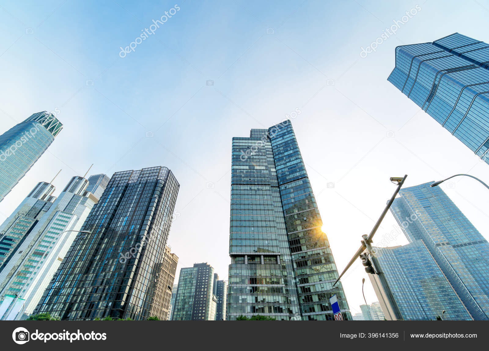 High Rise Buildings Financial District City Beijing China Stock Photo ...