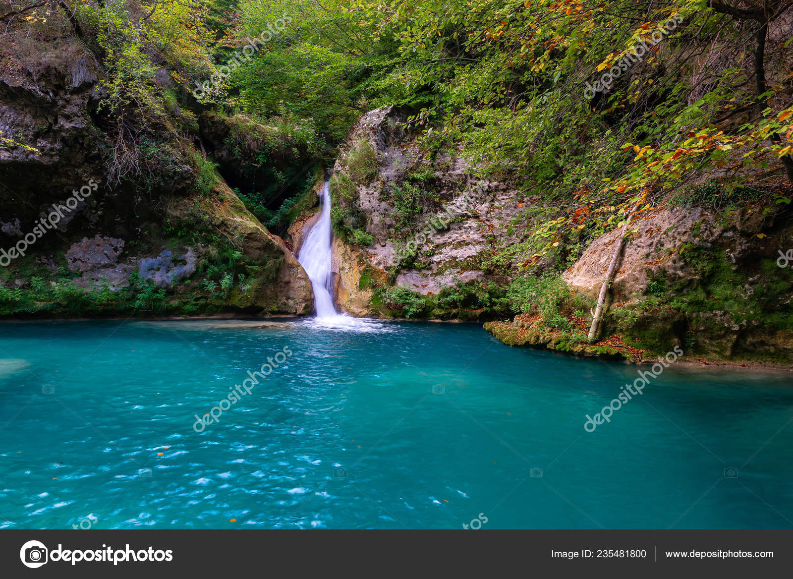 Source Urederra River Urbasa Mountain Range Navarre Spain Stock Photo ...
