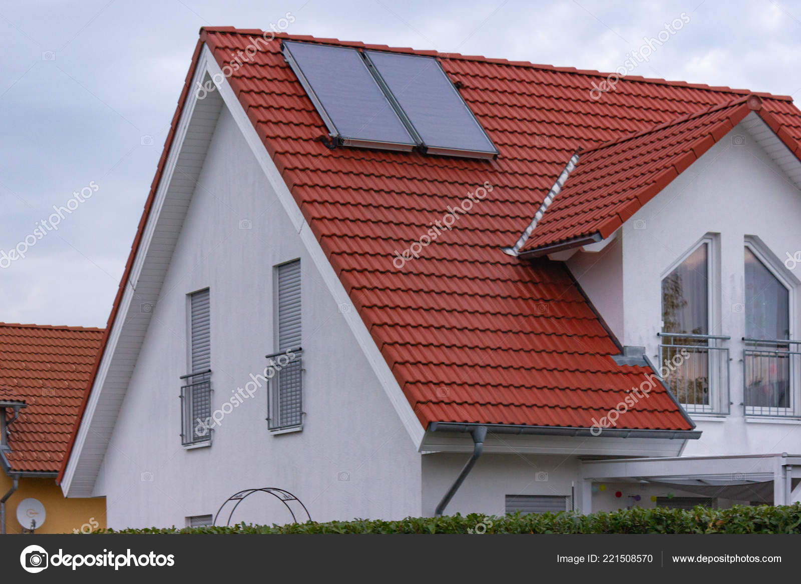 Modern House Facades Rooftops South Germany Bavaria Countryside Village ...