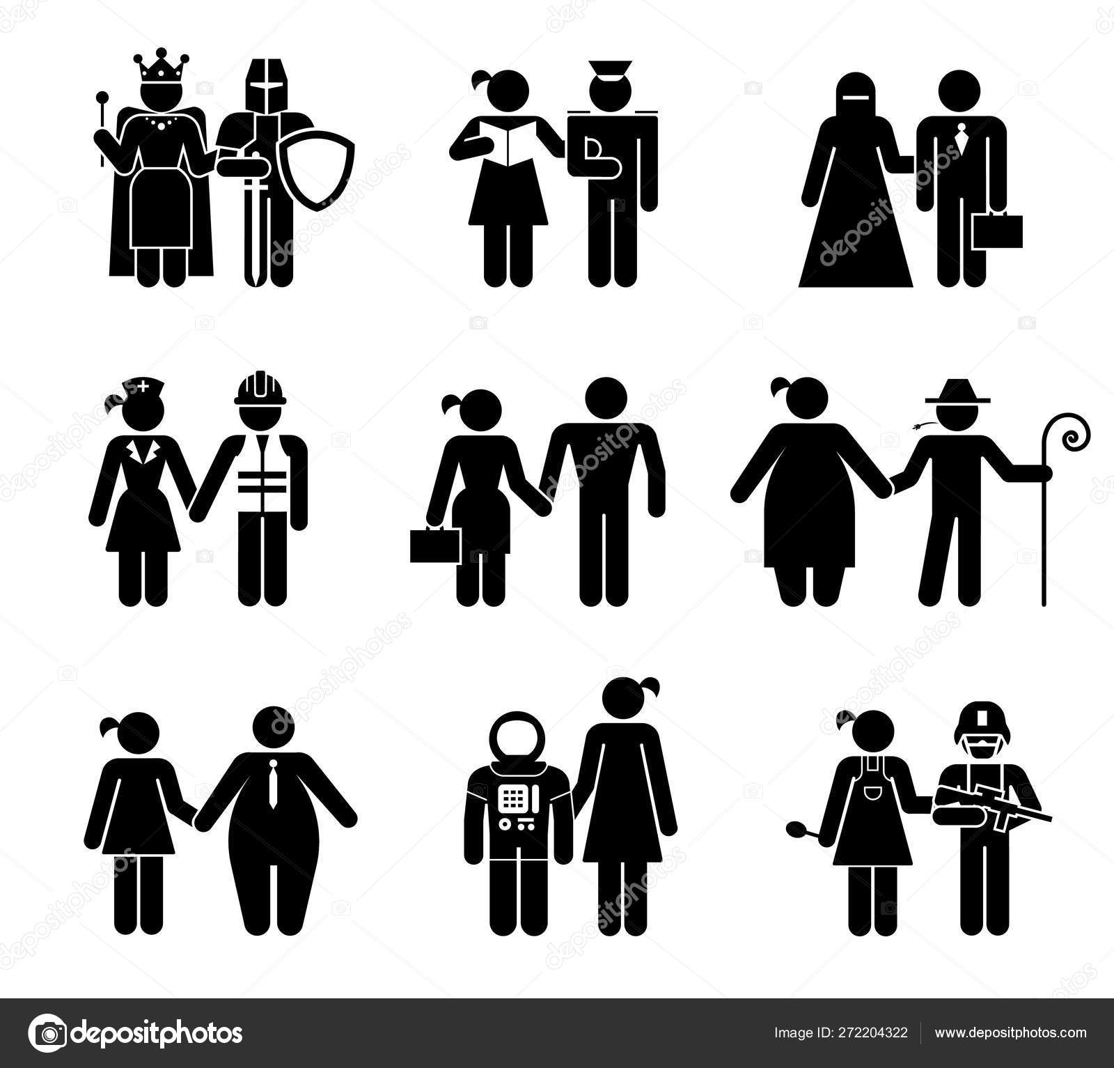 Set of pictograms that represent various kinds of people. Stock Vector ...