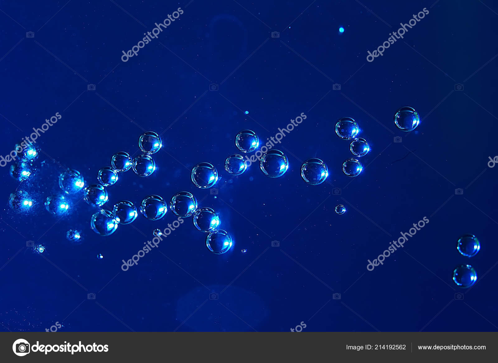 Blue Water Bubbles Background Abstract Fresh Summer Pattern Stock Photo ...