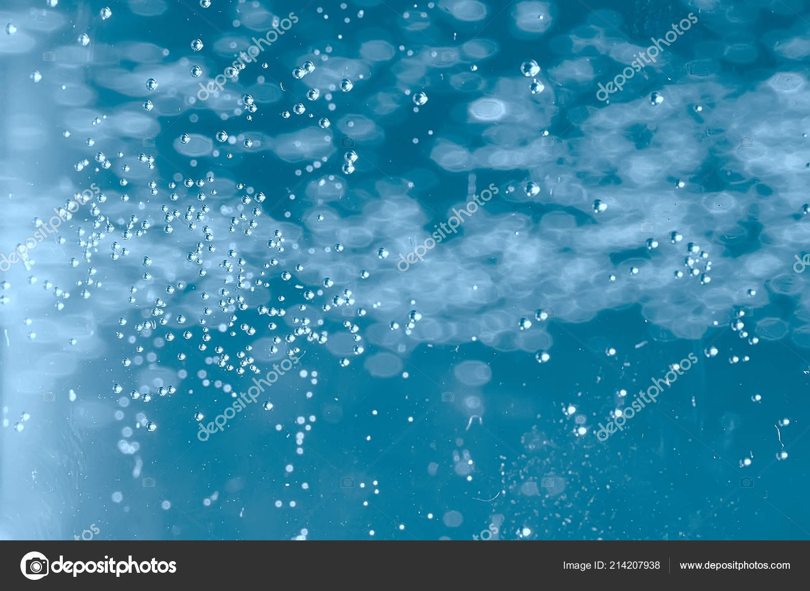 Blue Water Bubbles Background Abstract Fresh Summer Pattern — Stock ...