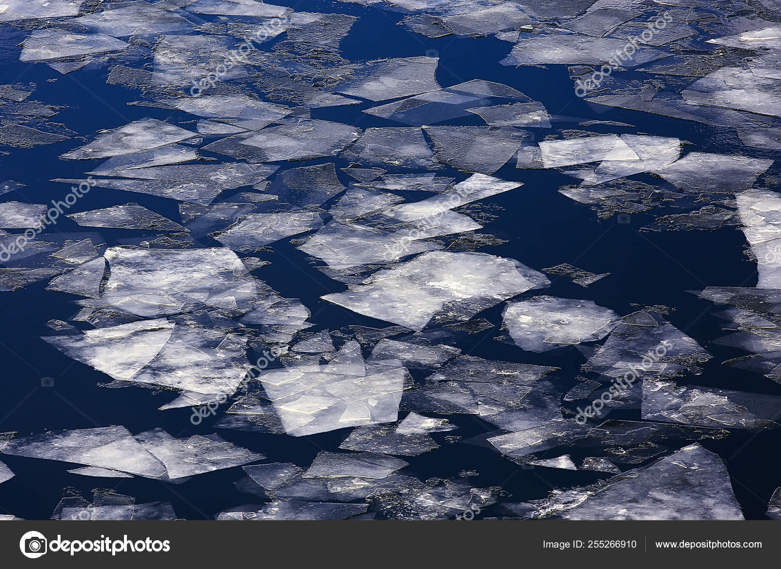 Spring Ice Drift River Background Texture Floating Ice March River ...