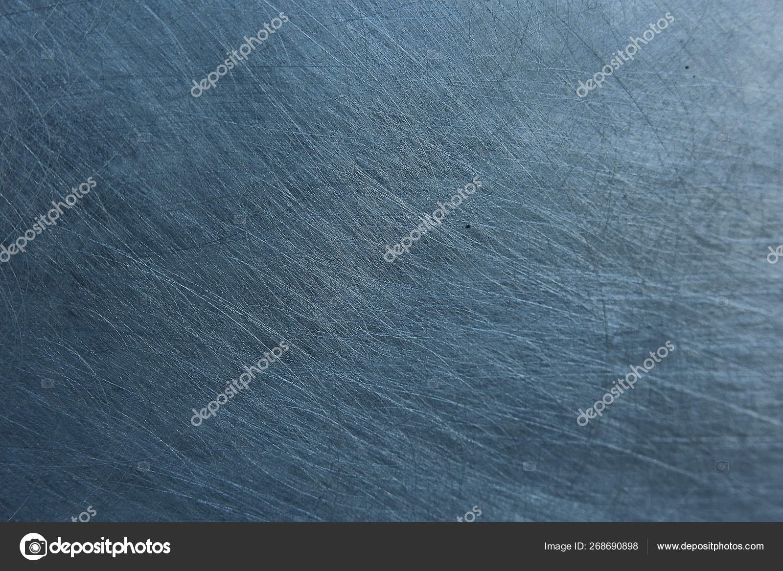 Metal Scratches Blue Background Abstract Empty Blank Frame Scratches ...