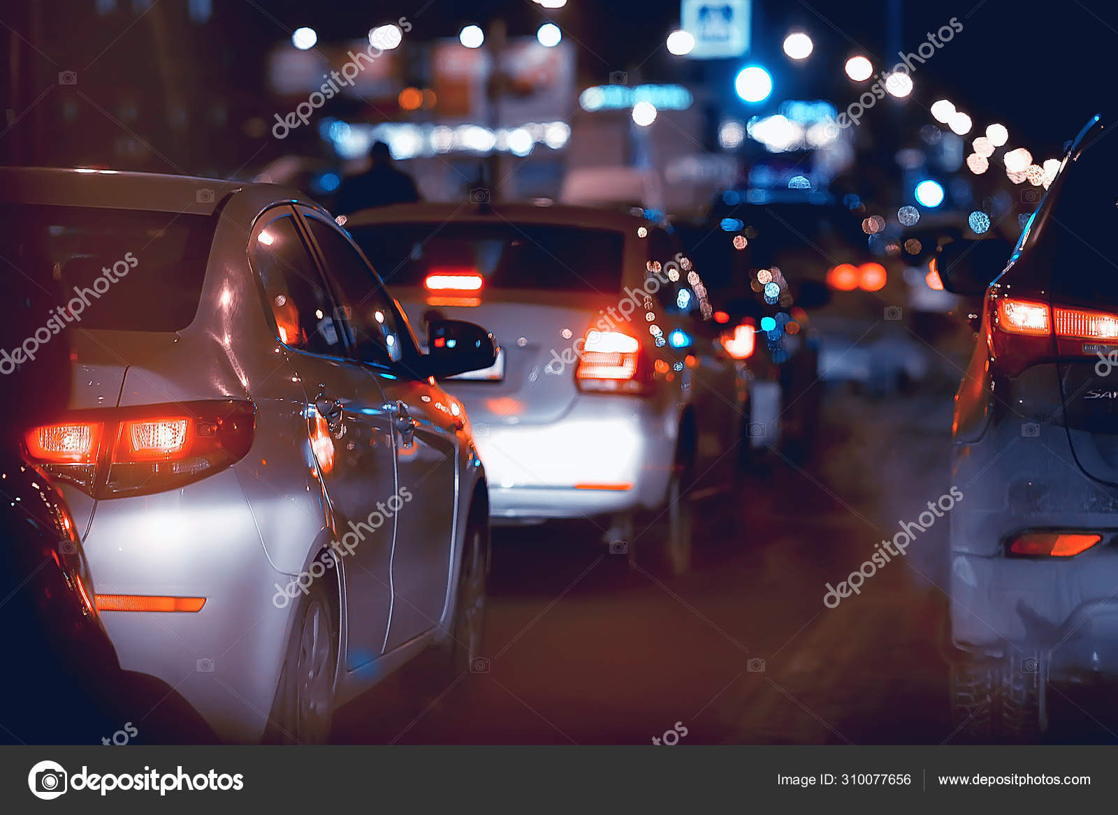 Traffic Congestion At Night