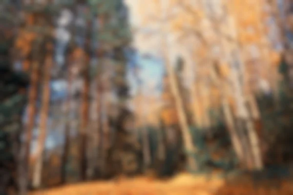 blurred background autumn forest, abstract art sunny autumn park, glow yellow october view ...