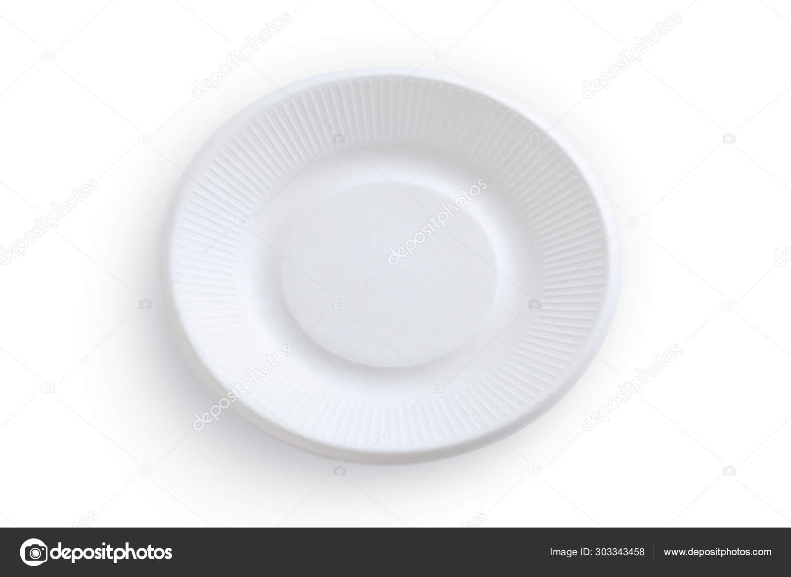Empty white paper plate isolated on white background — Stock Photo ...