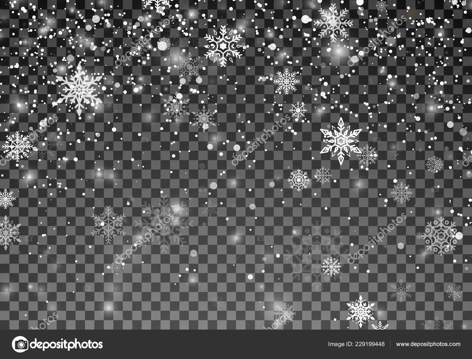 Snowfall Template Christmas Snow Falling Snowflakes Transparent ...