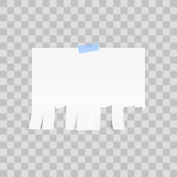 White Advertisement Tear Paper Template White Background Vector ...