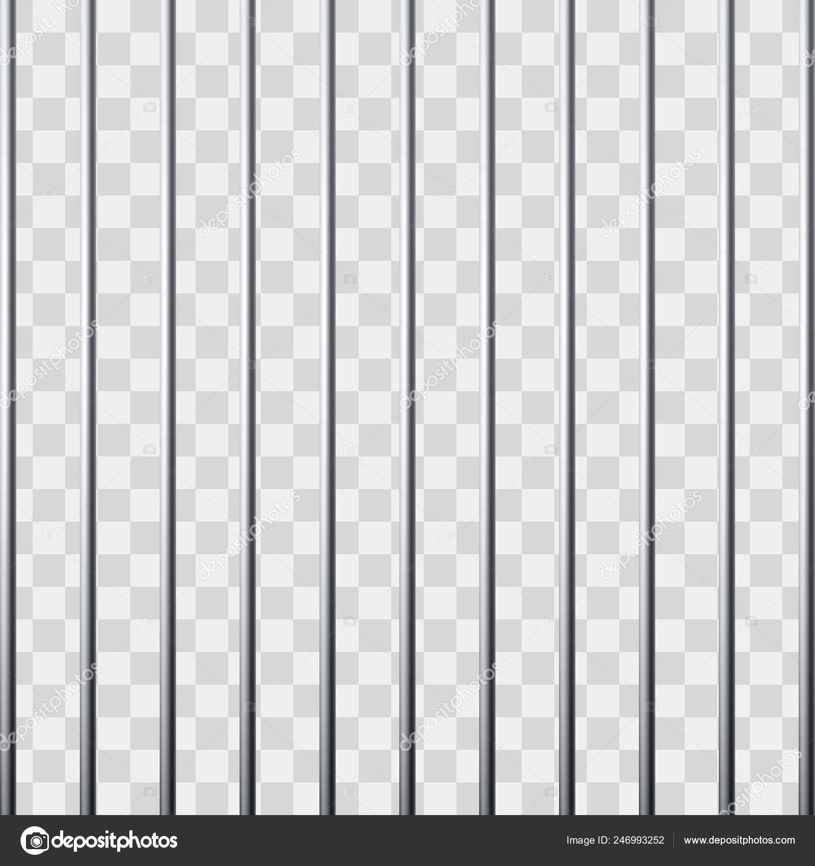 Prison Grid Metal Cage Vector Illustration Isolated Transparent ...