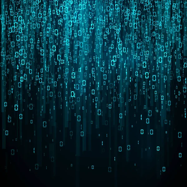 Green matrix numbers. Cyberspace with green falling digital lines. Abstract background Vector ...