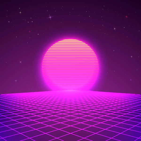 80s style background. Sci-fi or retro music poster wallpaper. Vector ...