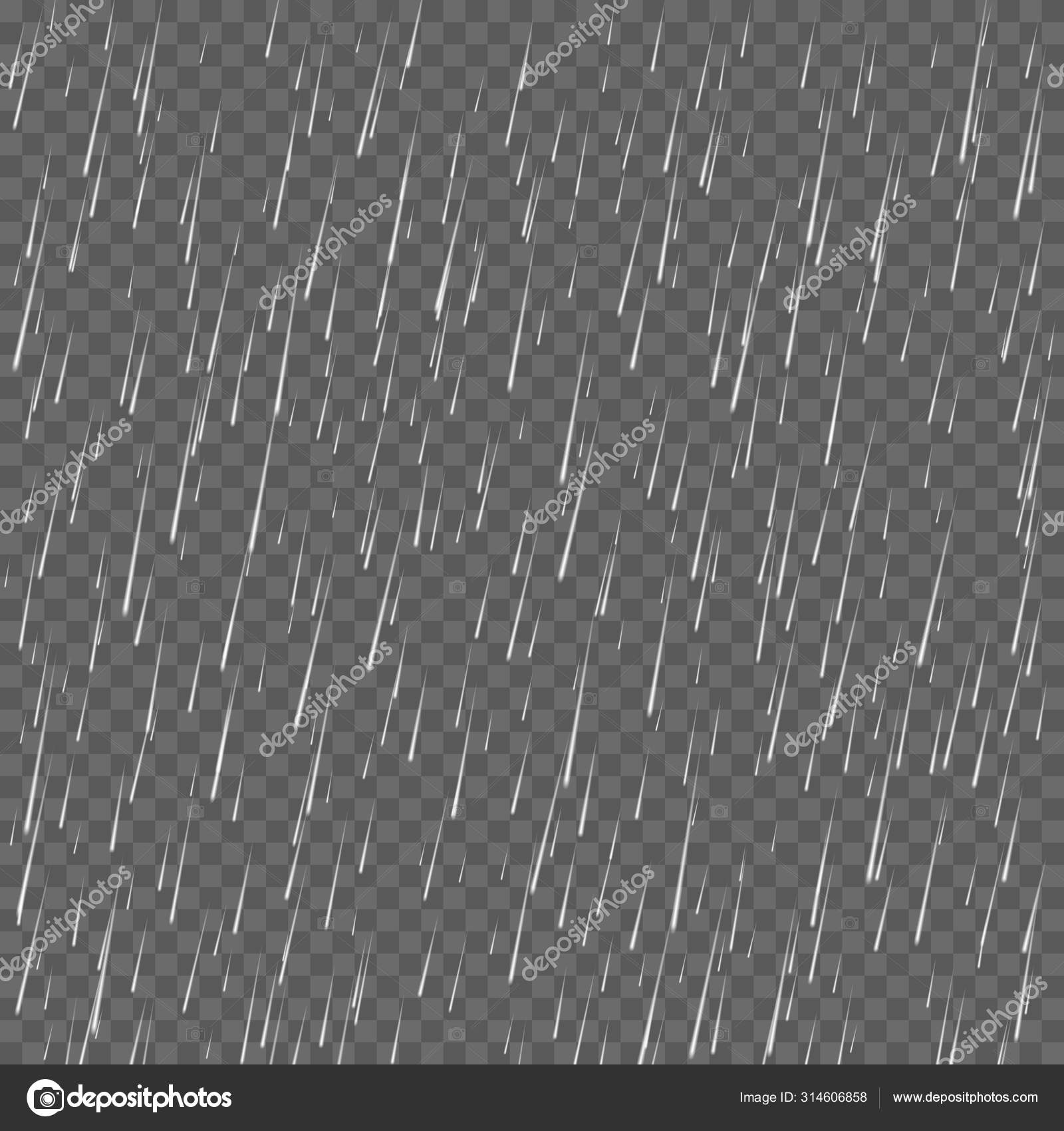 Rain drop effect. Rainfall texture isolated on transparent background ...