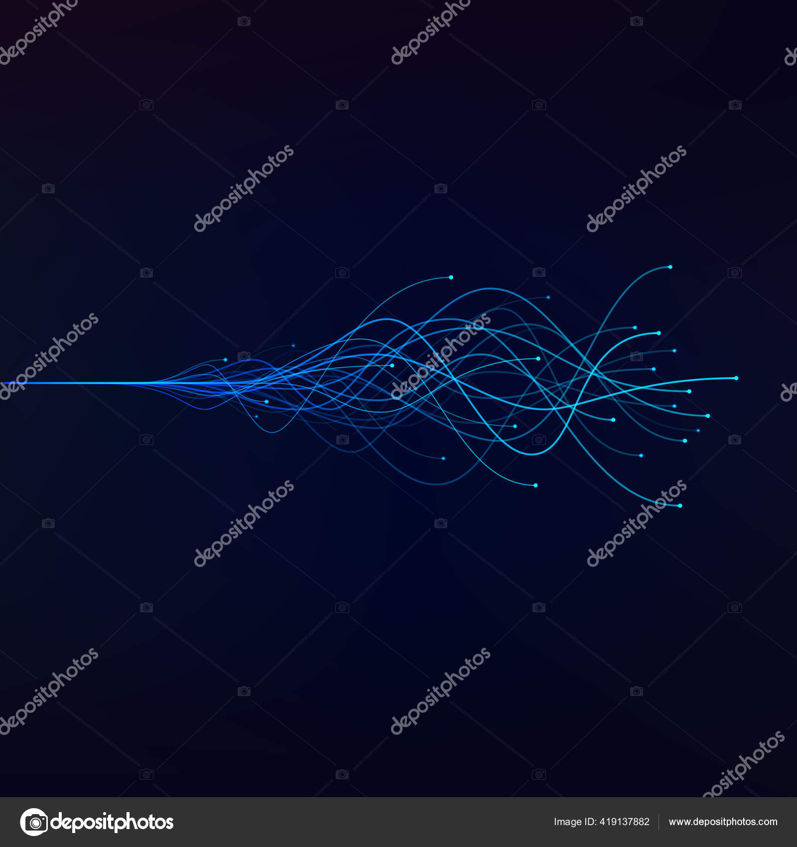 Visualisering Artificiell Intelligens Och Djupt Lärande Koncept För ...