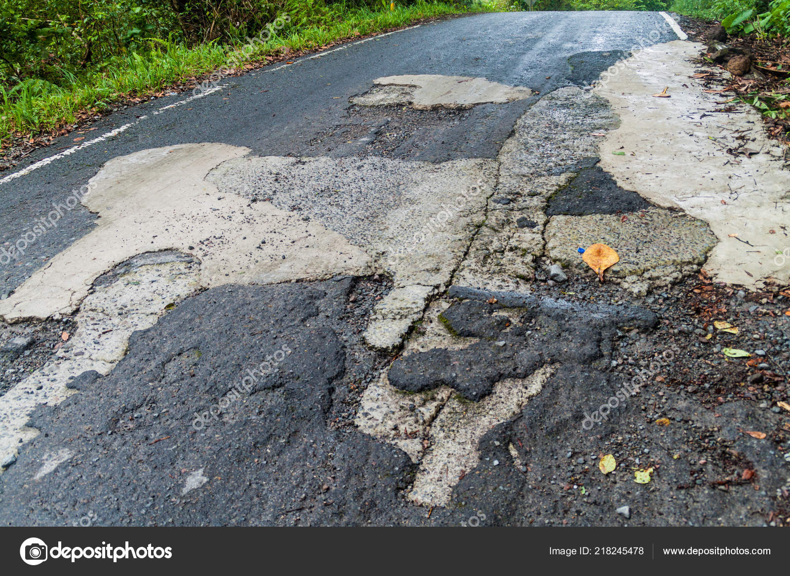 Potholed Road Boquete Panama — Stock Photo © mathes #218245478