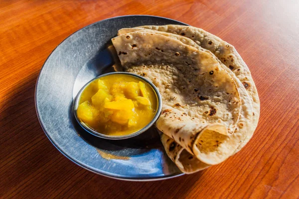 Indian Food Mango Chutney Chapati — Stock Photo © mathes #276558652