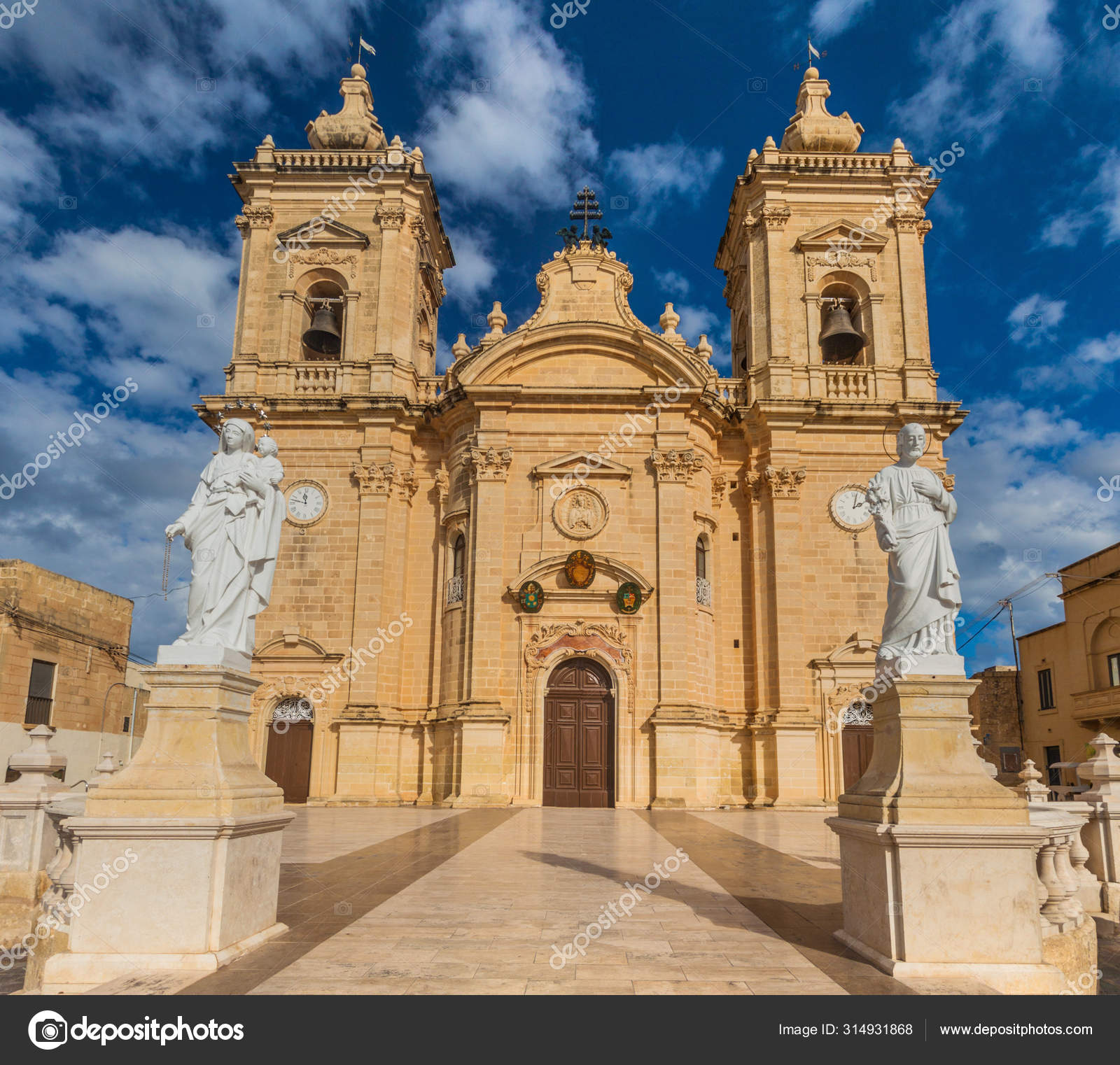 Xaghra Parish Church Gozo Island Malta — Stock Photo © mathes #314931868