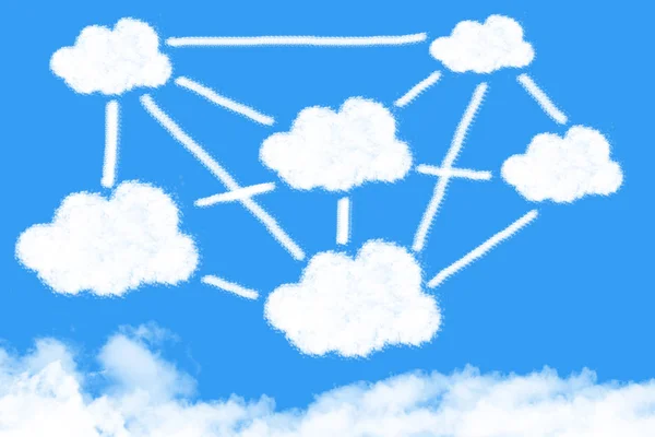 Cloud network diagram Stock Photos, Royalty Free Cloud network diagram ...