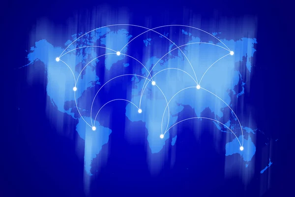 Blue World Map Connection — Stock Photo © paisan191 #236912456
