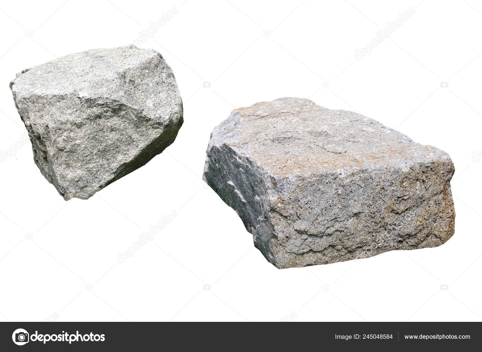 Two Big Stone White Background — Stock Photo © paisan191 #245048584