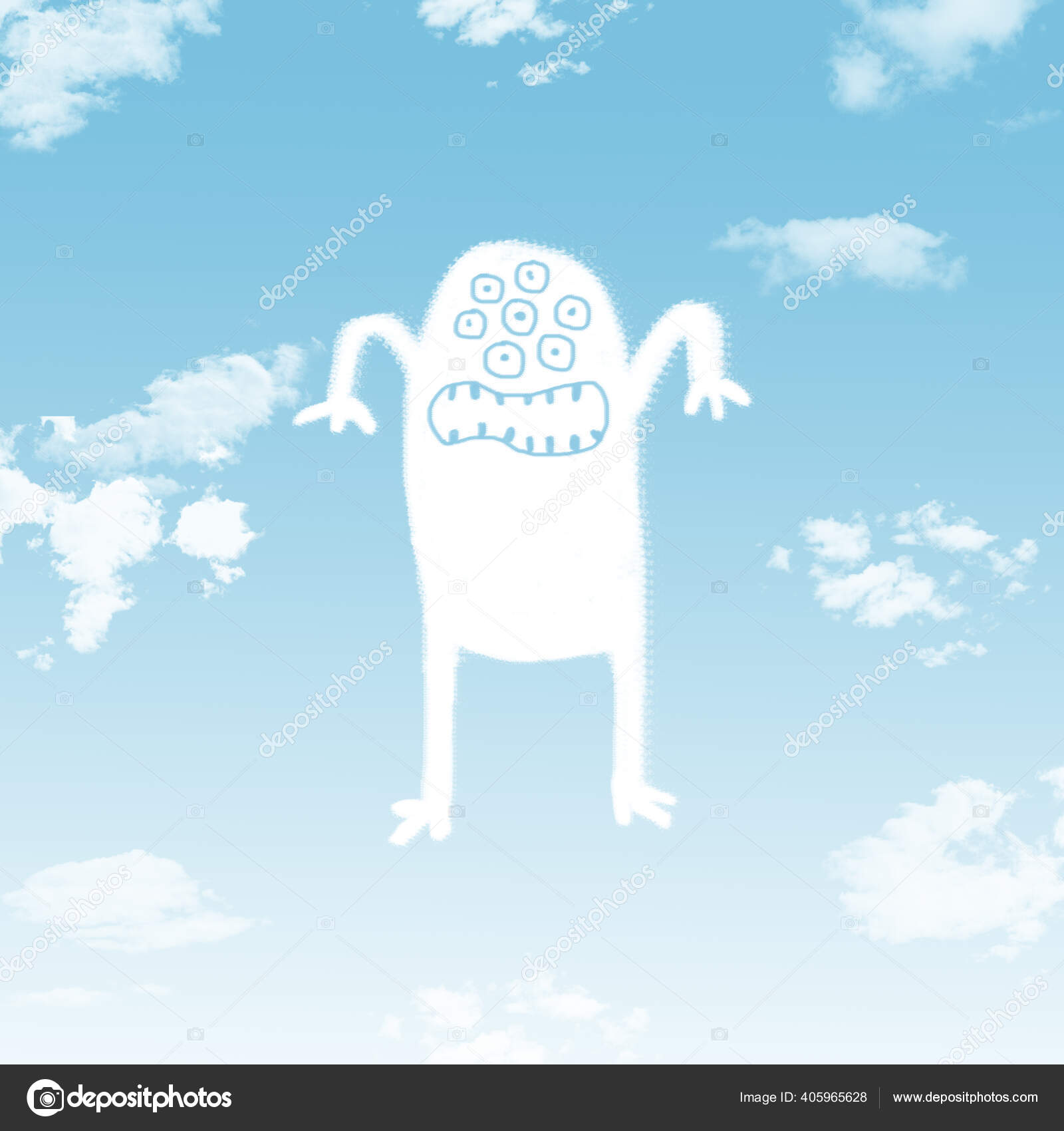 Monster Cloud Shape Concept Halloween — Stock Photo © paisan191 #405965628