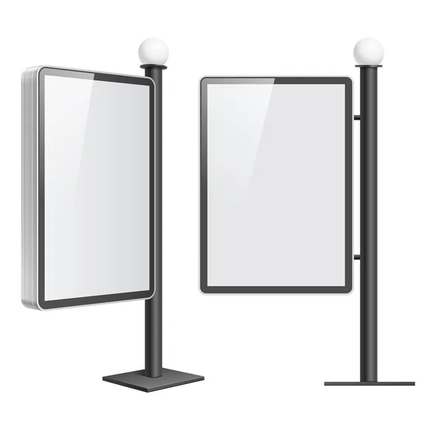 Realistic light box template on white background Stock Vector Image by ...