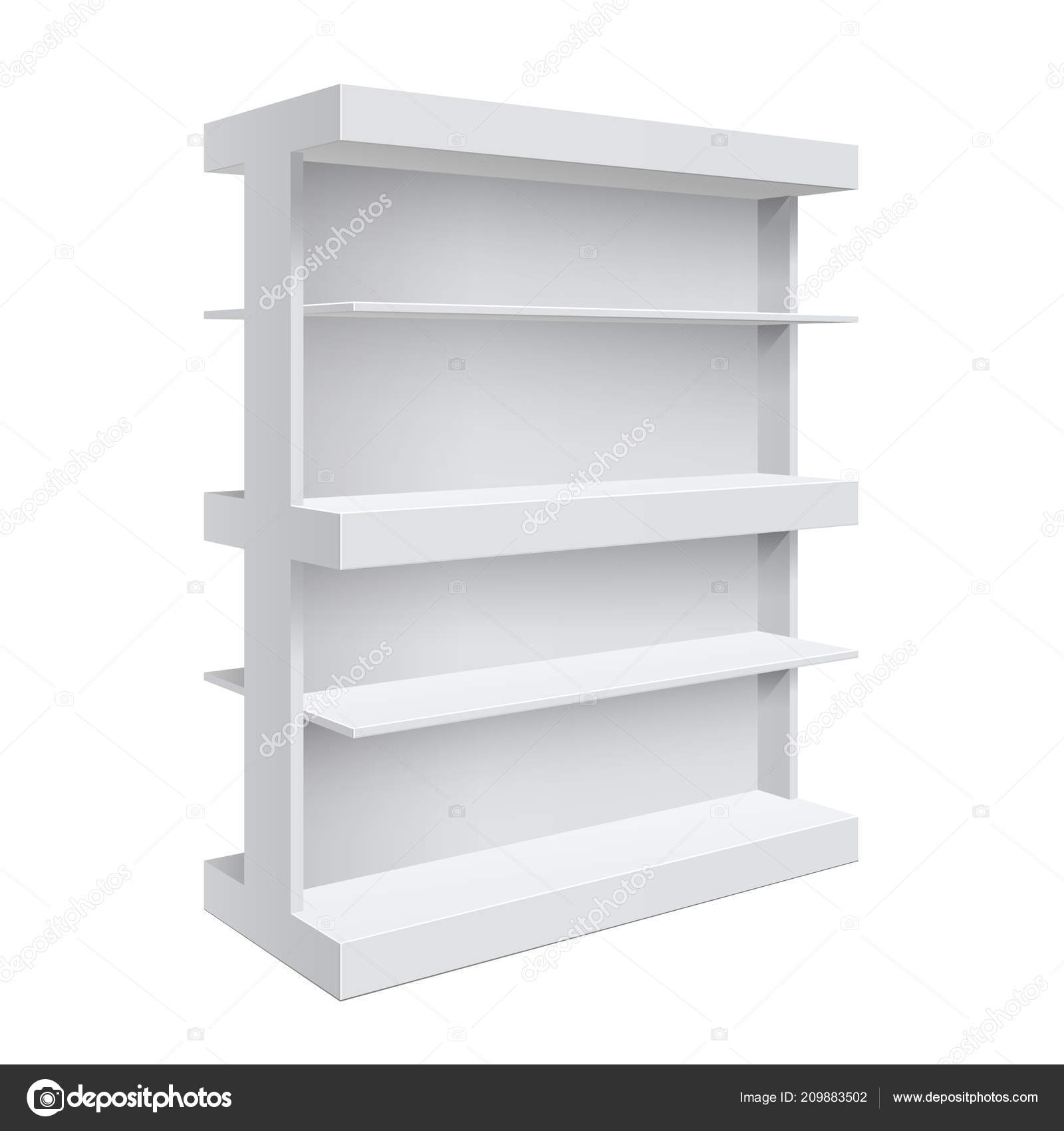 Promotion Counter Retail Trade Stand Isolated White Background Mockup ...